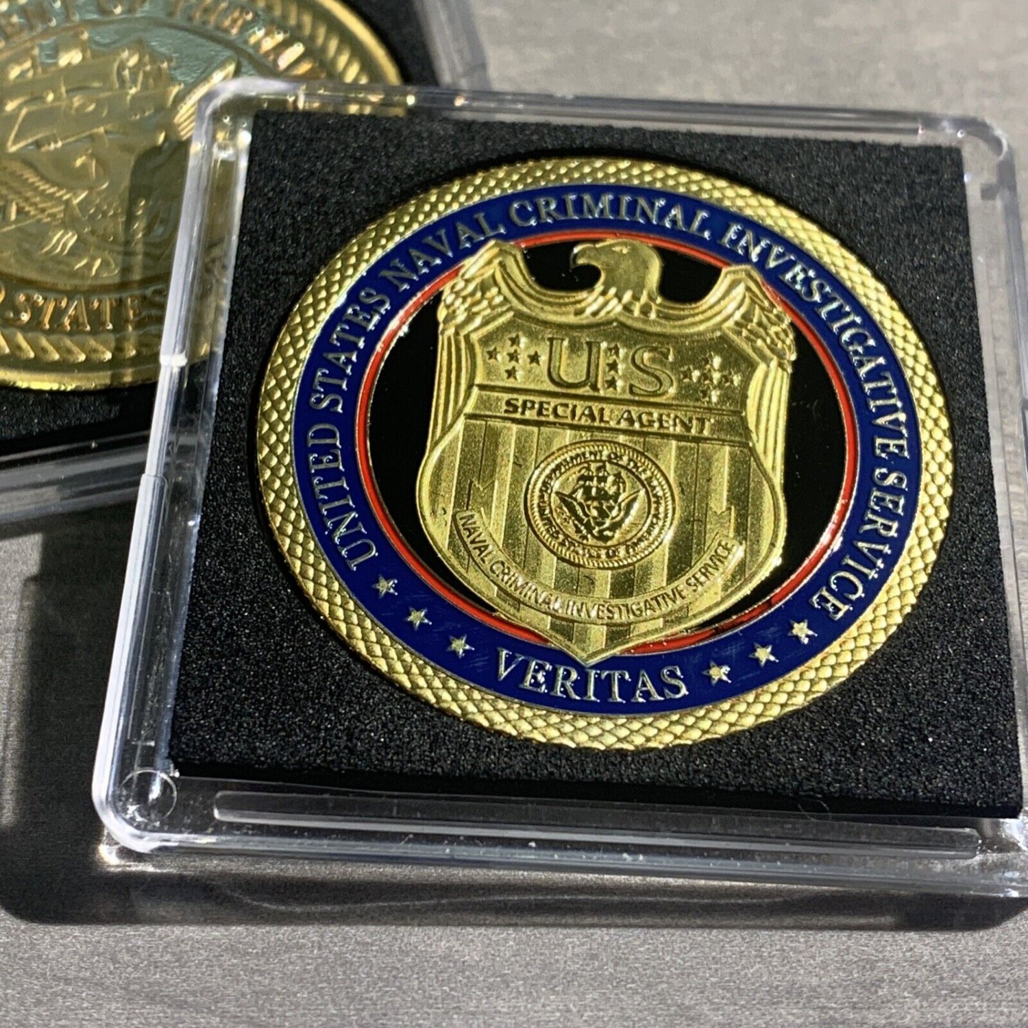 US NAVY NCIS Challenge Coin CRIMINAL INVESTIGATION SERVICE NCIS USN New!