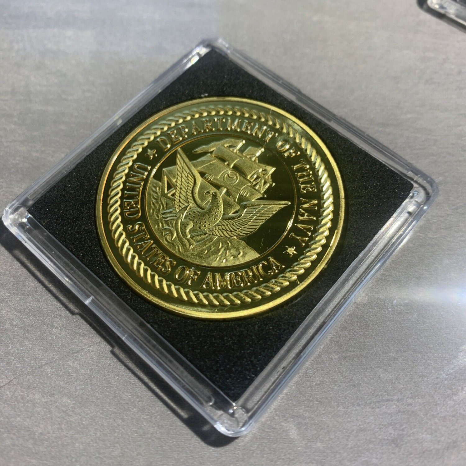 USS George Washington CVN-73 Freedom Challenge Coin USN-US NAVY New W Case!