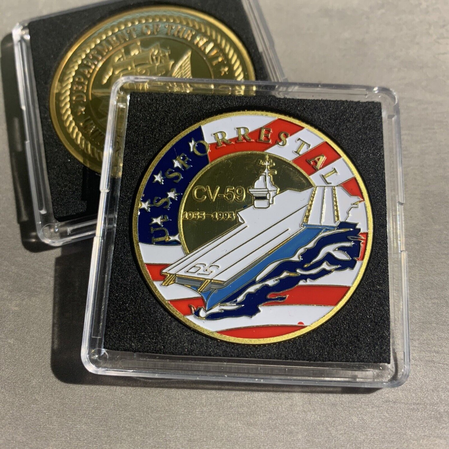 USS FORRESTAL CV-59 Challenge Coin USN-US NAVY 40mm #New
