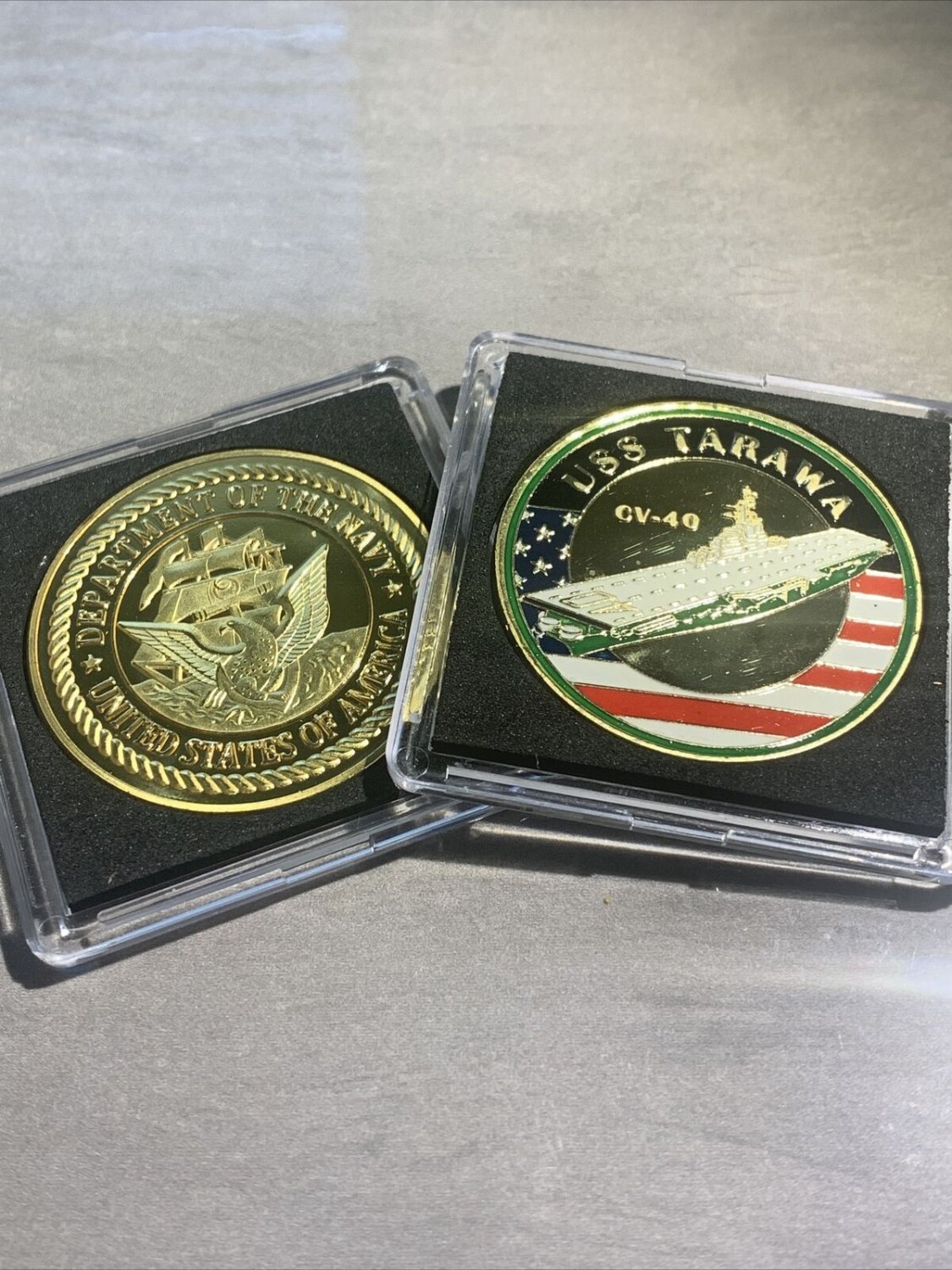 USS TARAWA CV-40 Challenge Coin USN-US NAVY 40mm New With Case!