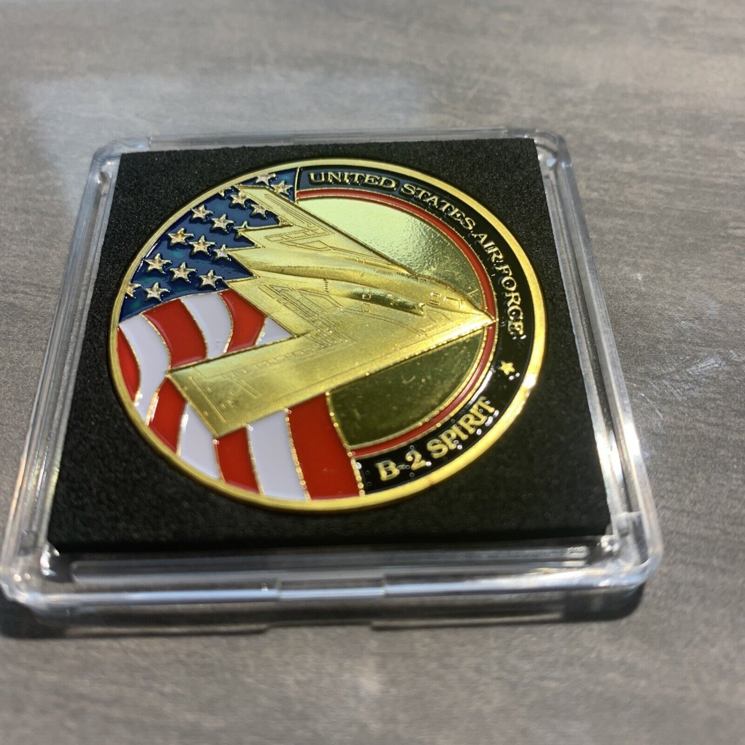 B-2 Spirit Stealth Bomber Challenge Coin United States AIR FORCE USAF w ...