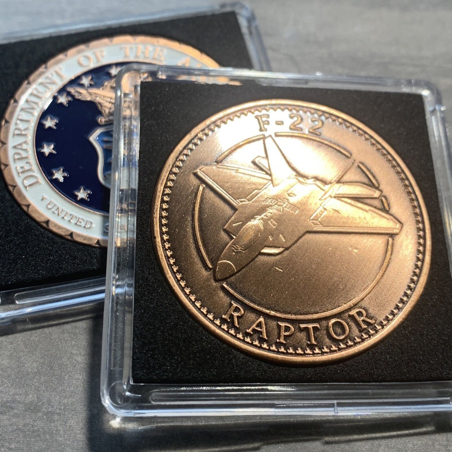 F-22 RAPTOR Stealth Fighter Challenge Coin United States AIR FORCE USAF ...