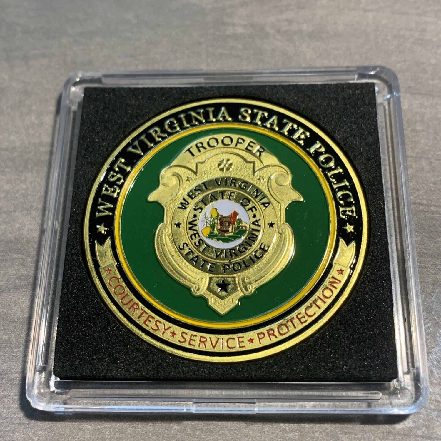 West Virginia State Police Trooper Challenge Coin St Michael Prayer