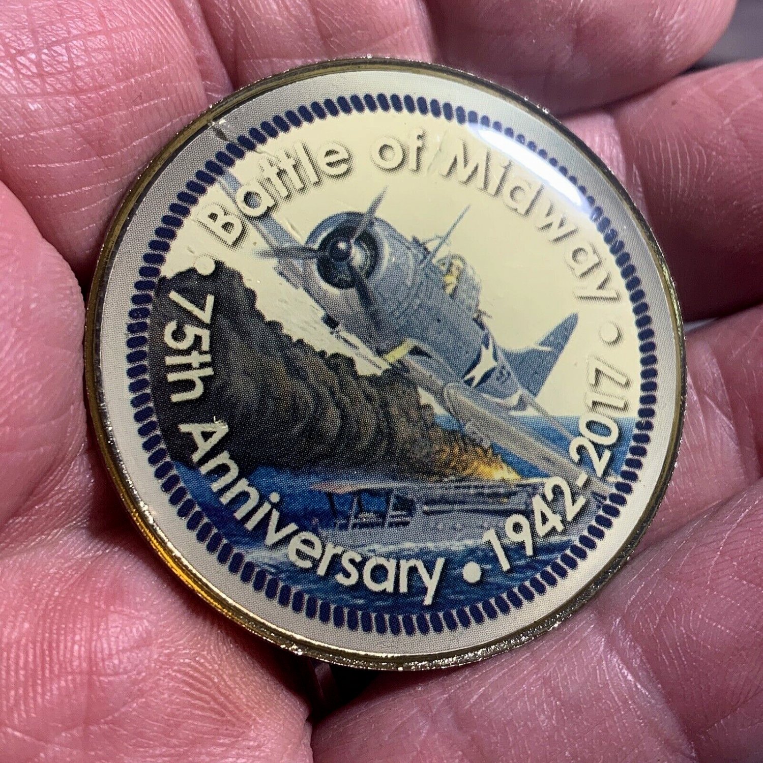 WW2 Battle of Midway 75TH ANNIVERSARY 1.75" Challenge Coin w PVC Pouch