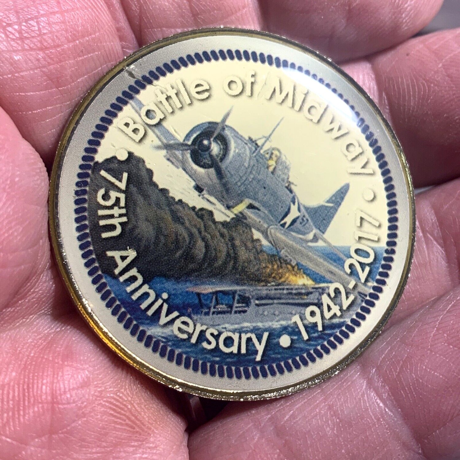 WW2 Battle of Midway 75TH ANNIVERSARY 1.75" Challenge Coin w PVC Pouch