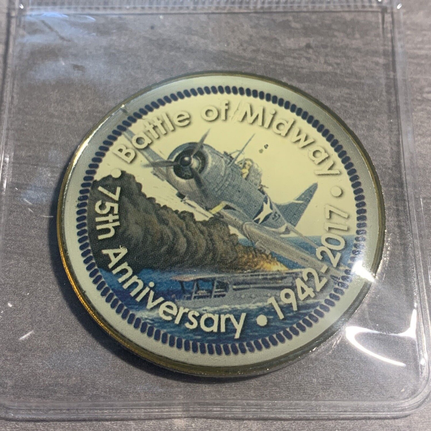 WW2 Battle of Midway 75TH ANNIVERSARY 1.75" Challenge Coin w PVC Pouch