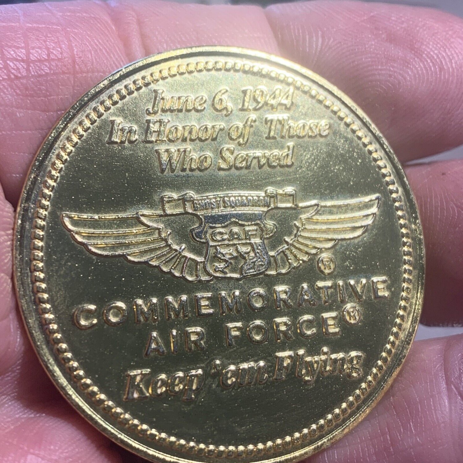 WW2 D-DAY 75TH ANNIVERSARY 1.75" Challenge Coin w PVC Pouch