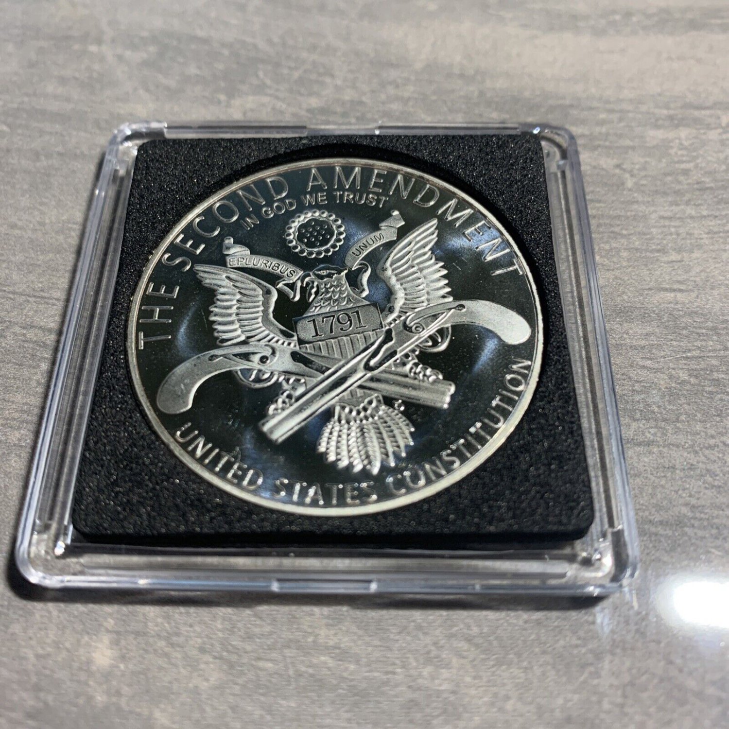 2nd Amendment Challenge Coin Right to Keep & Bear Arms-NEW Silver PL ...