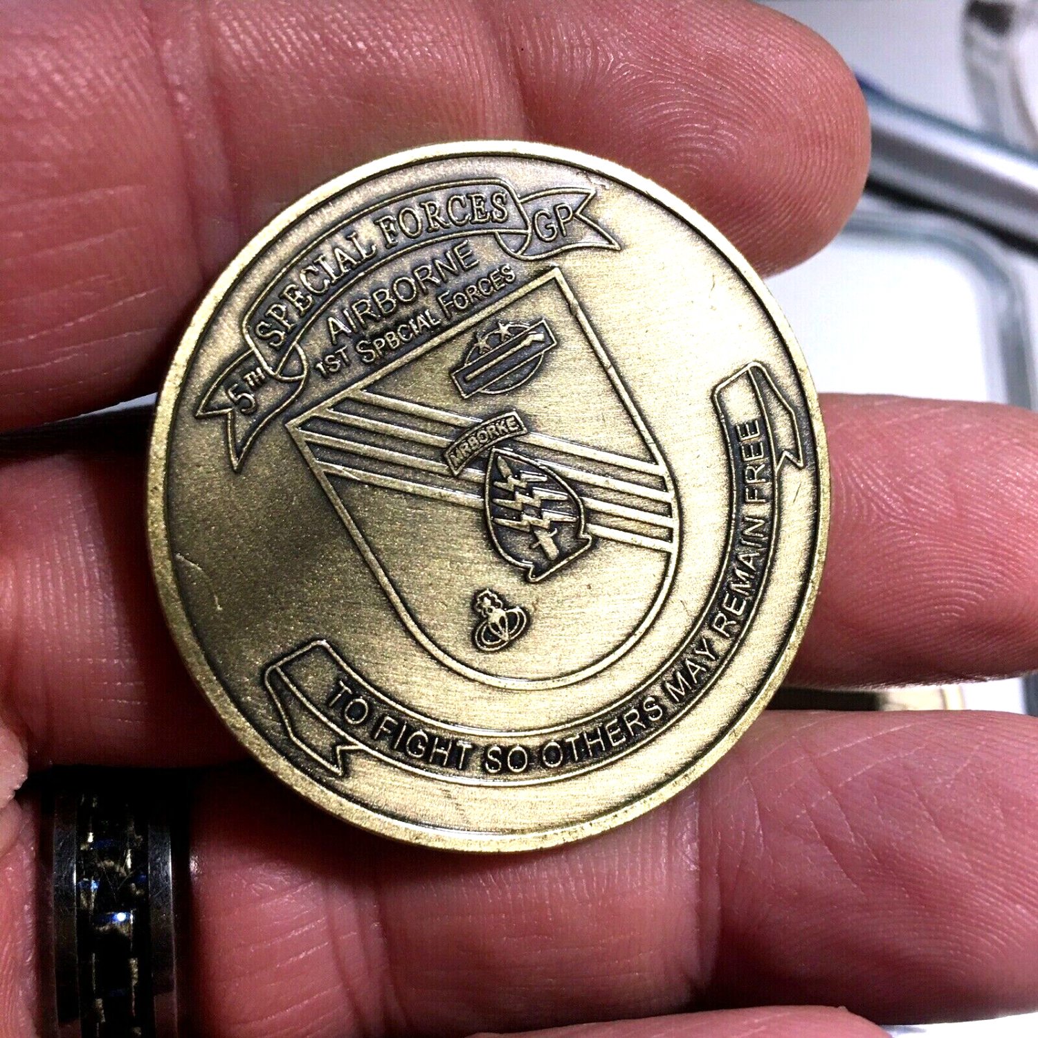 US ARMY 5TH GROUP Challenge Coin AIRBORNE SPECIAL FORCES "THE ...