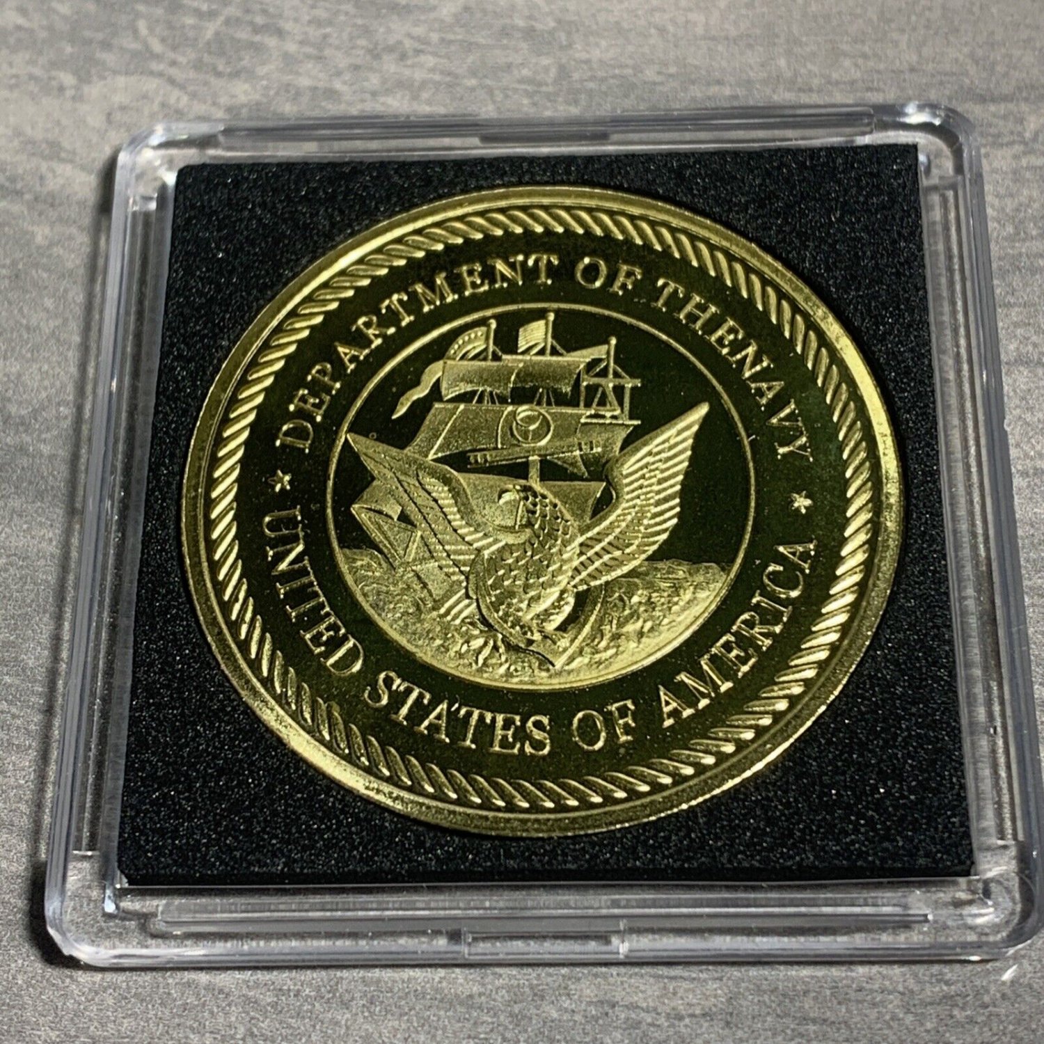 UNITED STATES NAVY Challenge Coin "CHIEFS" CPO TRIED AND TRUE with Case