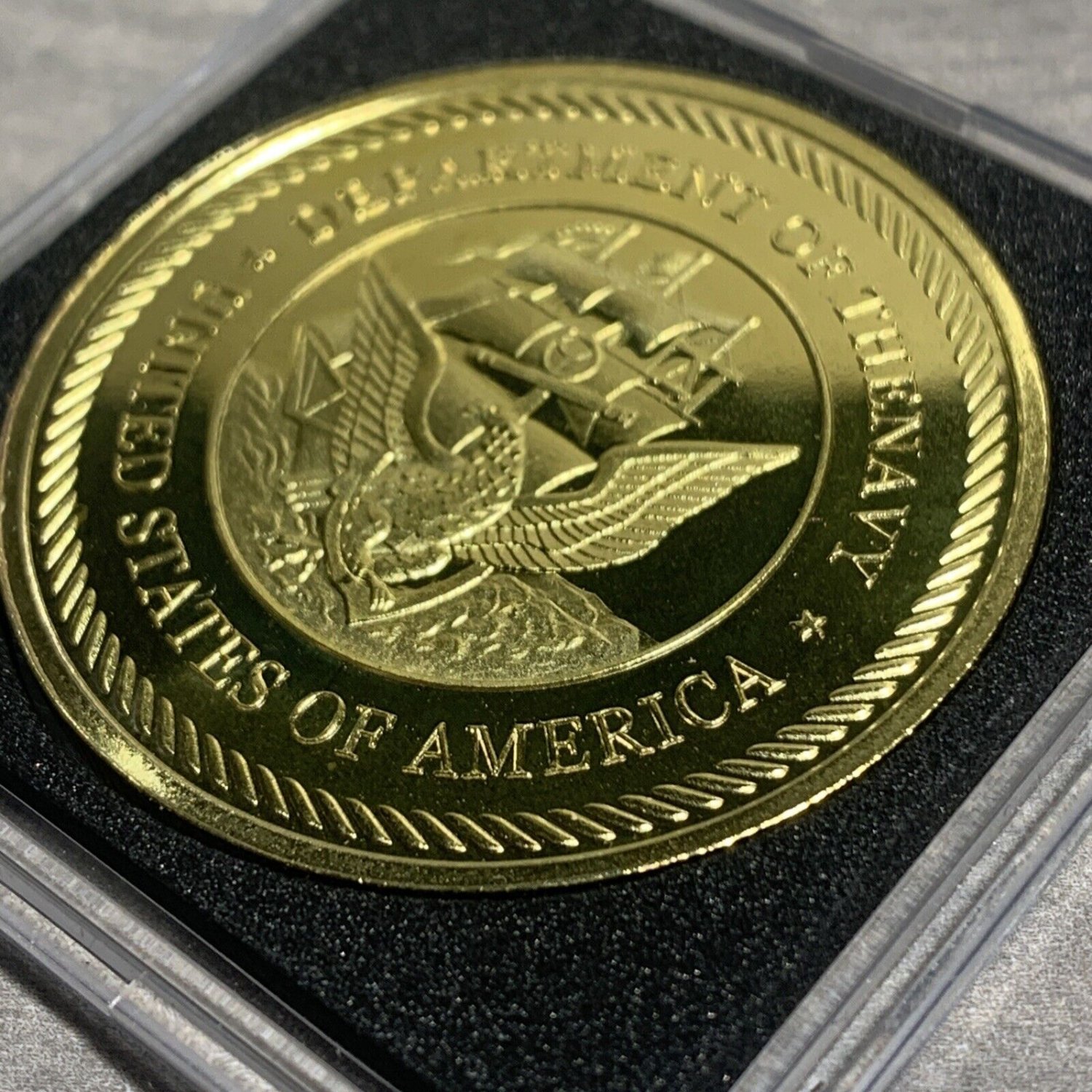 UNITED STATES NAVY Challenge Coin "CHIEFS" CPO TRIED AND TRUE with Case