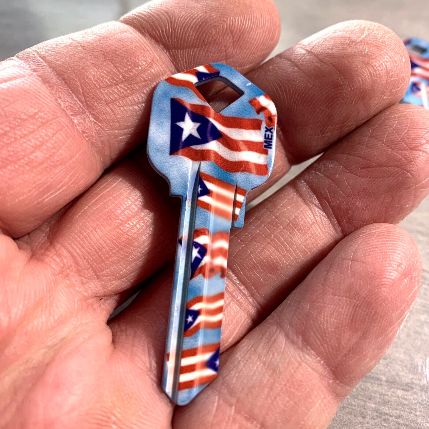 5X PUERTO RICO FLAG Uncut NEW House Key Blank-HOME HOUSE KEYS KWIKSET KW-1