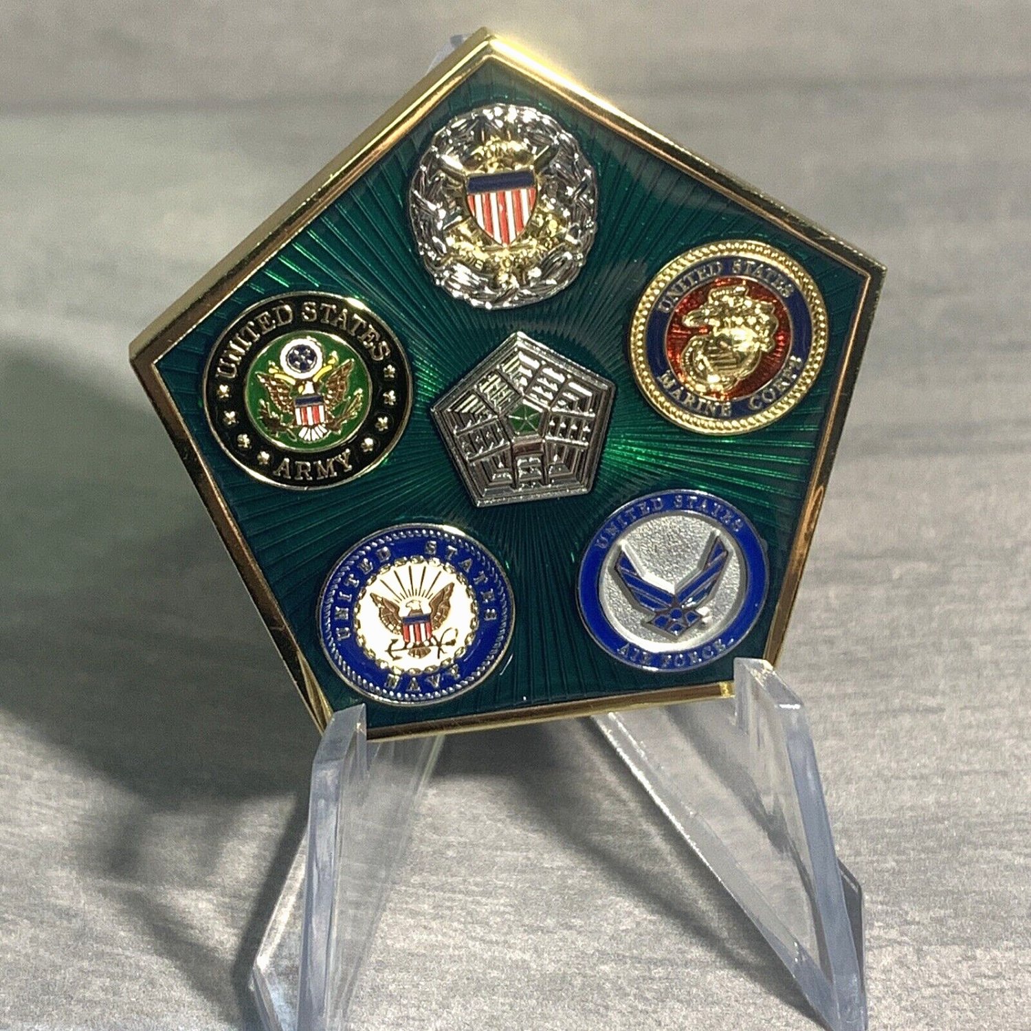 PENTAGON DOD CHALLENGE COIN NEW! - ARMY, NAVY, AIR FORCE, MARINES