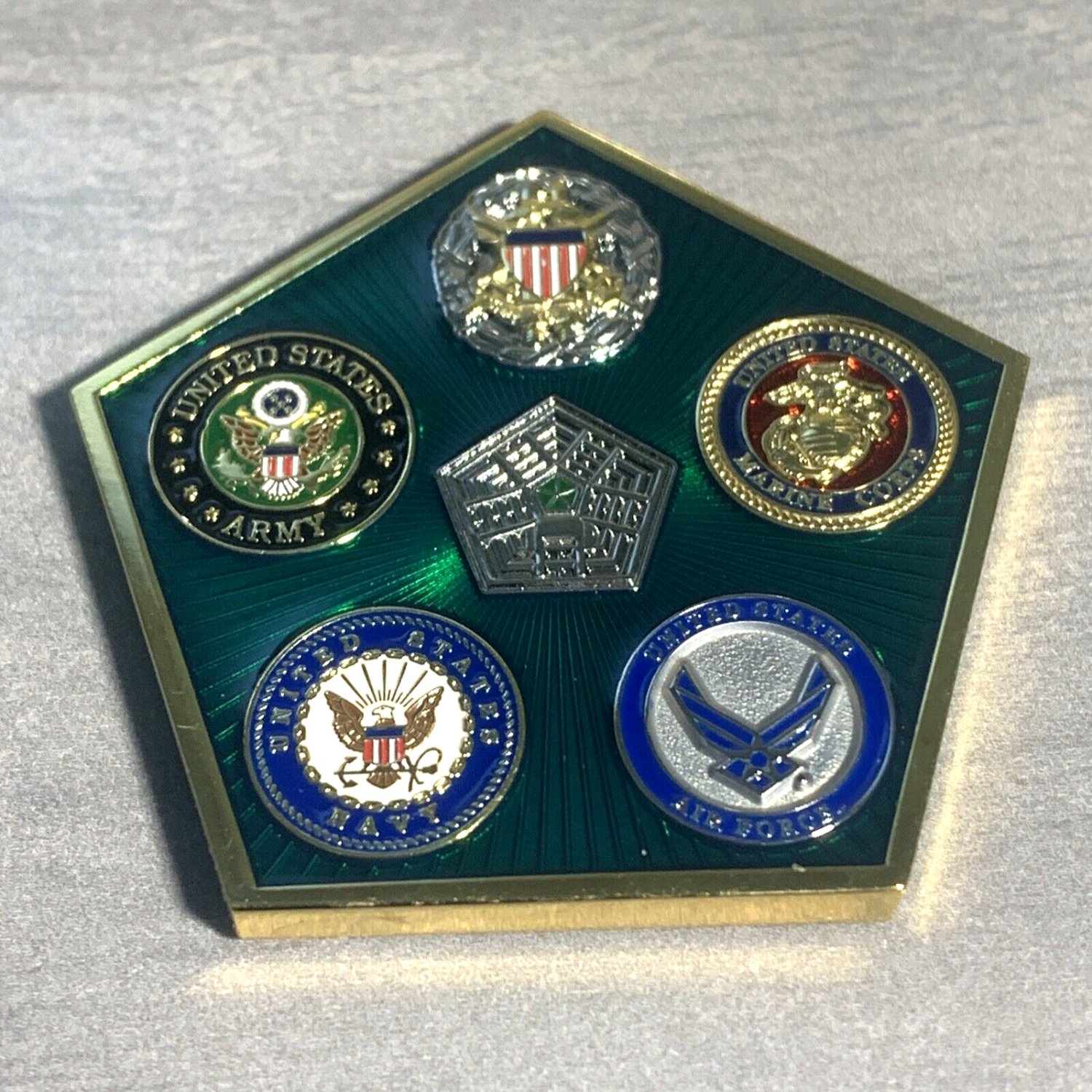 PENTAGON DOD CHALLENGE COIN NEW! - ARMY, NAVY, AIR FORCE, MARINES