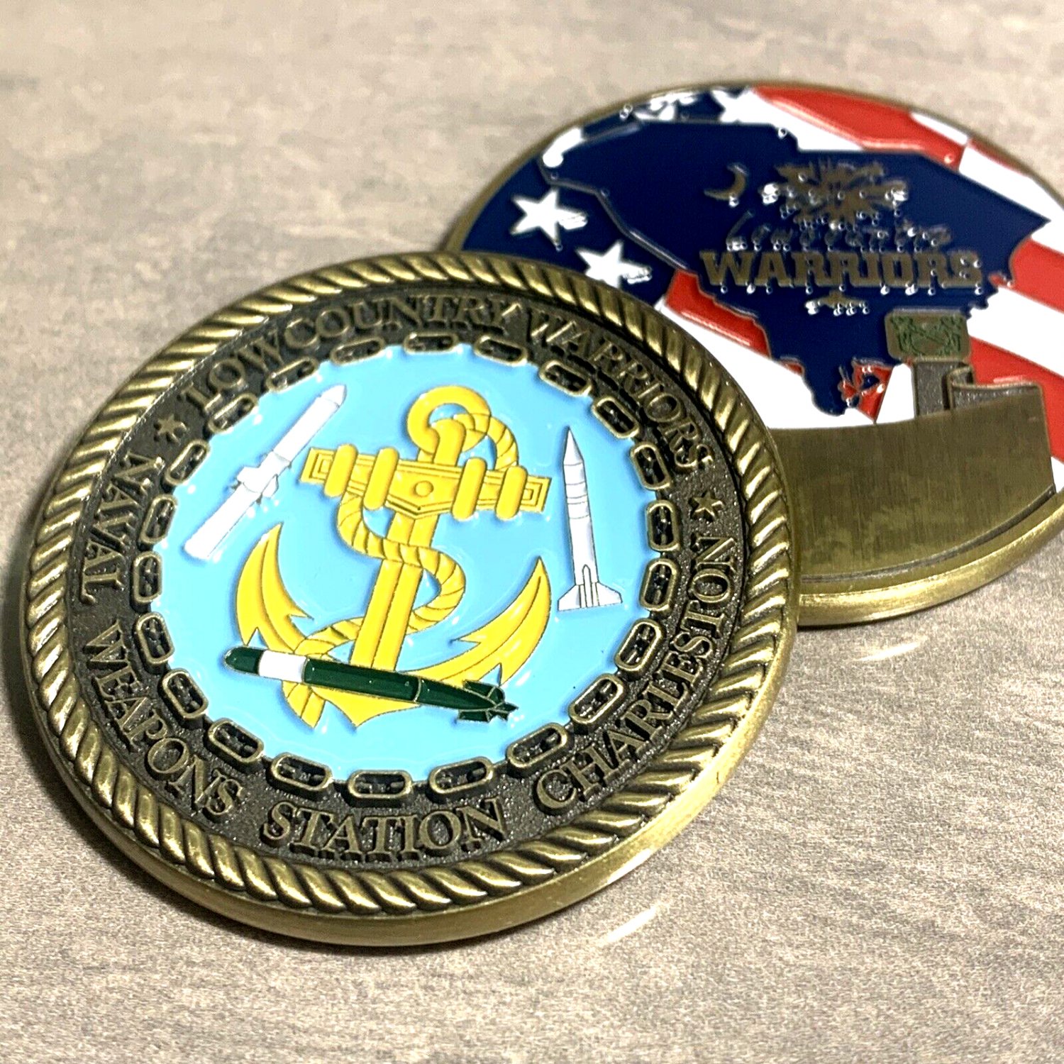 NAVAL WEAPONS STATION CHARLESTON Lowcountry Warriors Challenge Coin 1. ...