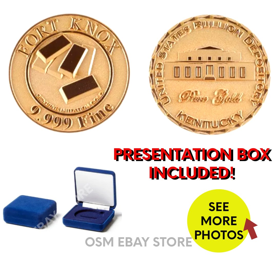 US ARMY FORT KNOX KY BULLION DEPOSITORY Challenge Coin 1.75" with BOX