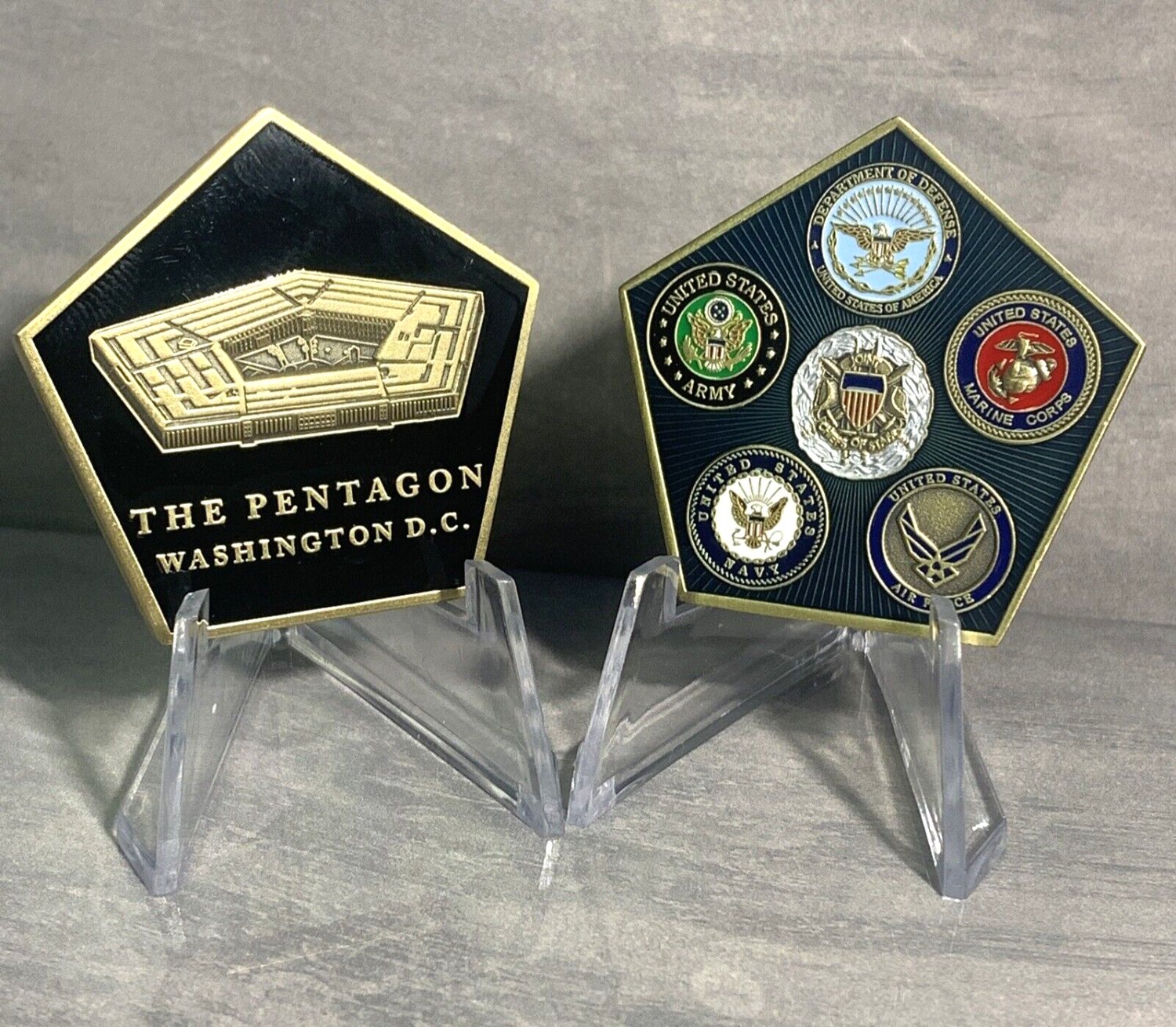 PENTAGON DOD-JOINT CHIEF OF STAFF CHALLENGE COIN ARMY, NAVY, AIR FORCE ...