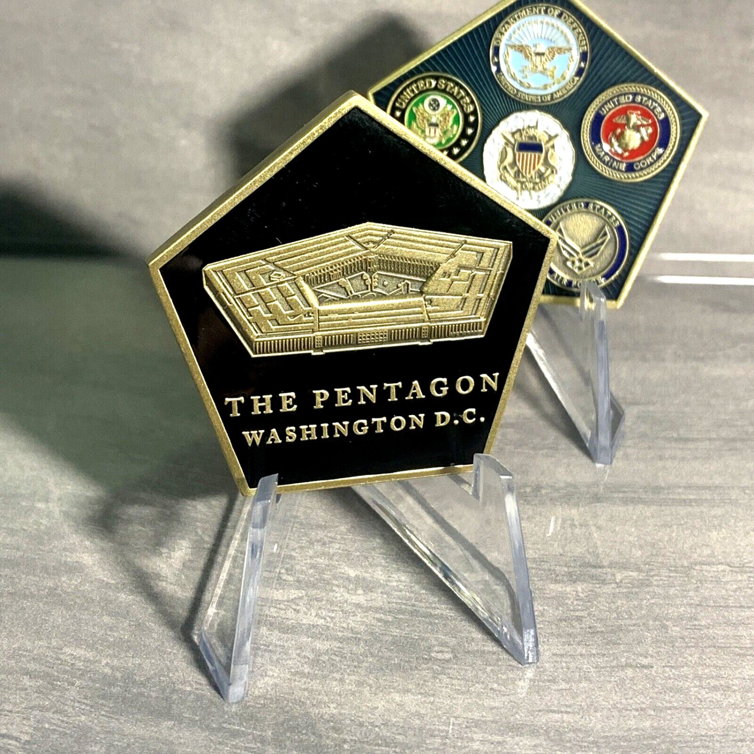 PENTAGON DOD-JOINT CHIEF OF STAFF CHALLENGE COIN ARMY, NAVY, AIR FORCE ...