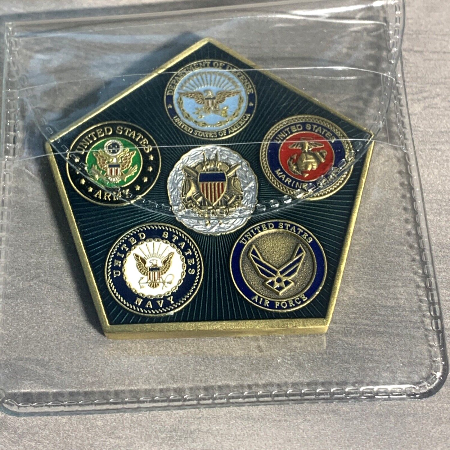 PENTAGON DOD-JOINT CHIEF OF STAFF CHALLENGE COIN ARMY, NAVY, AIR FORCE ...