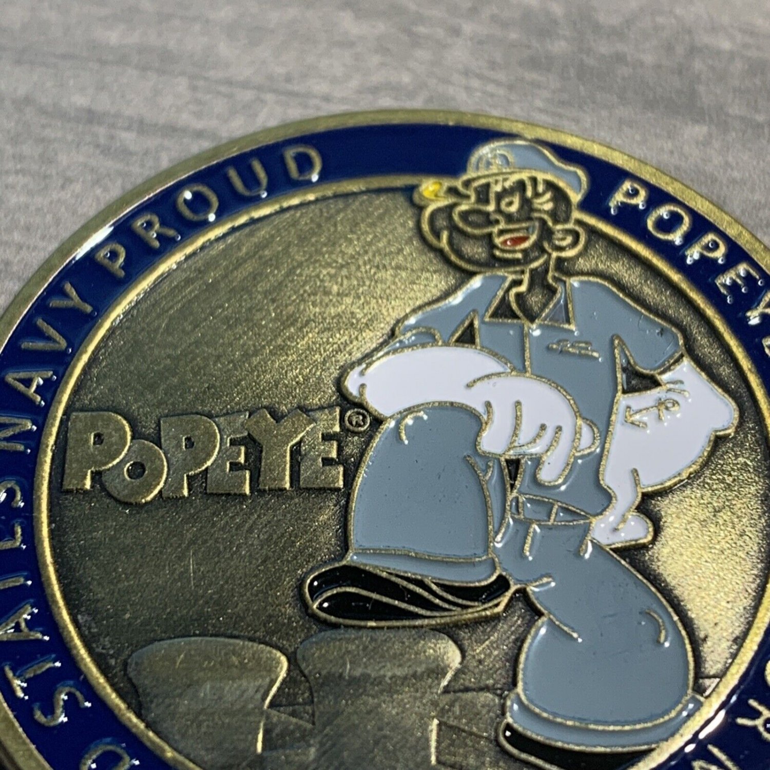 USN POPEYE US NAVY CHIEF PETTY OFFICER Challenge Coin US NAVY PROUD NEW!