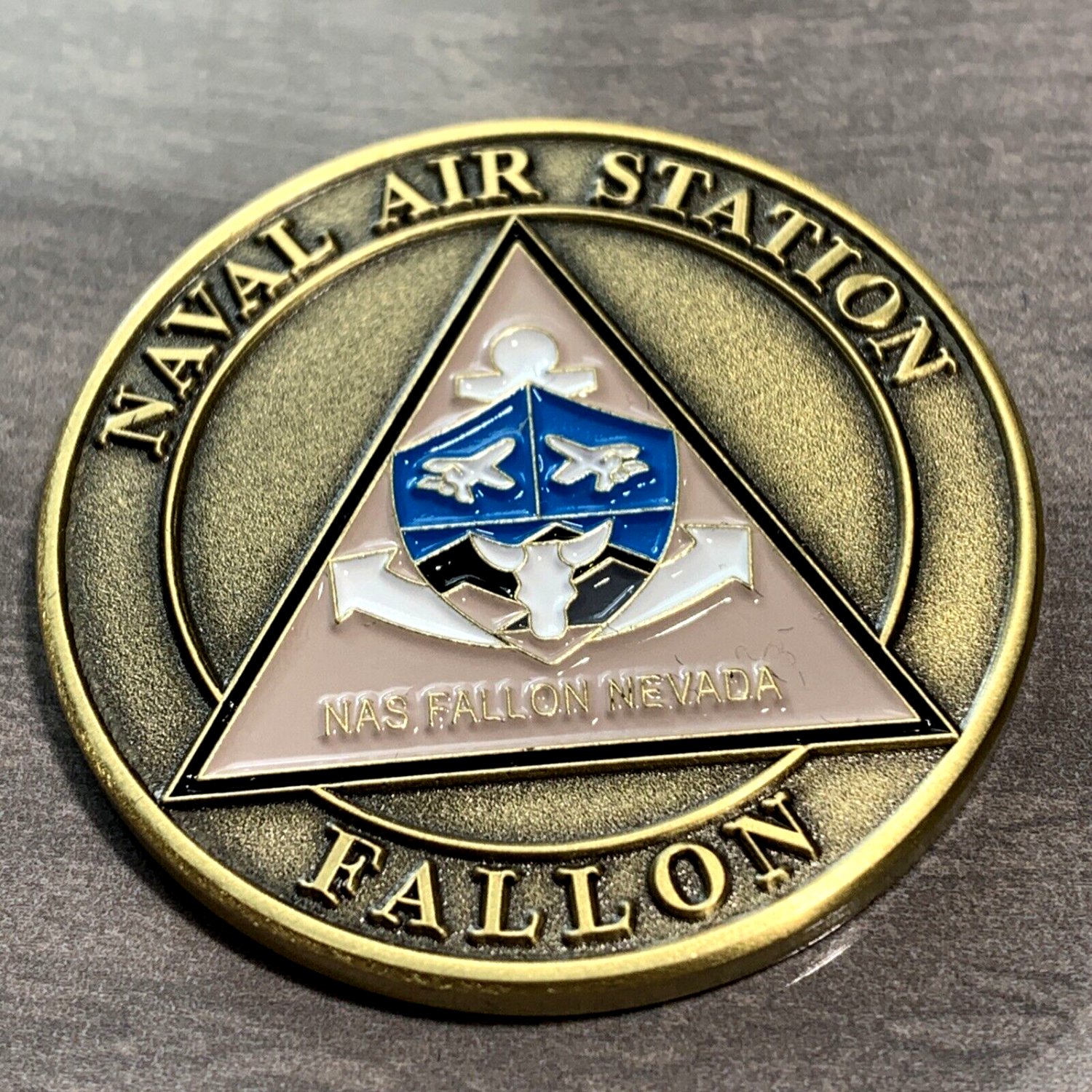 TOP GUN US Navy CHALLENGE COIN-NAS FALLON Nevada Fighter Weapons School ...