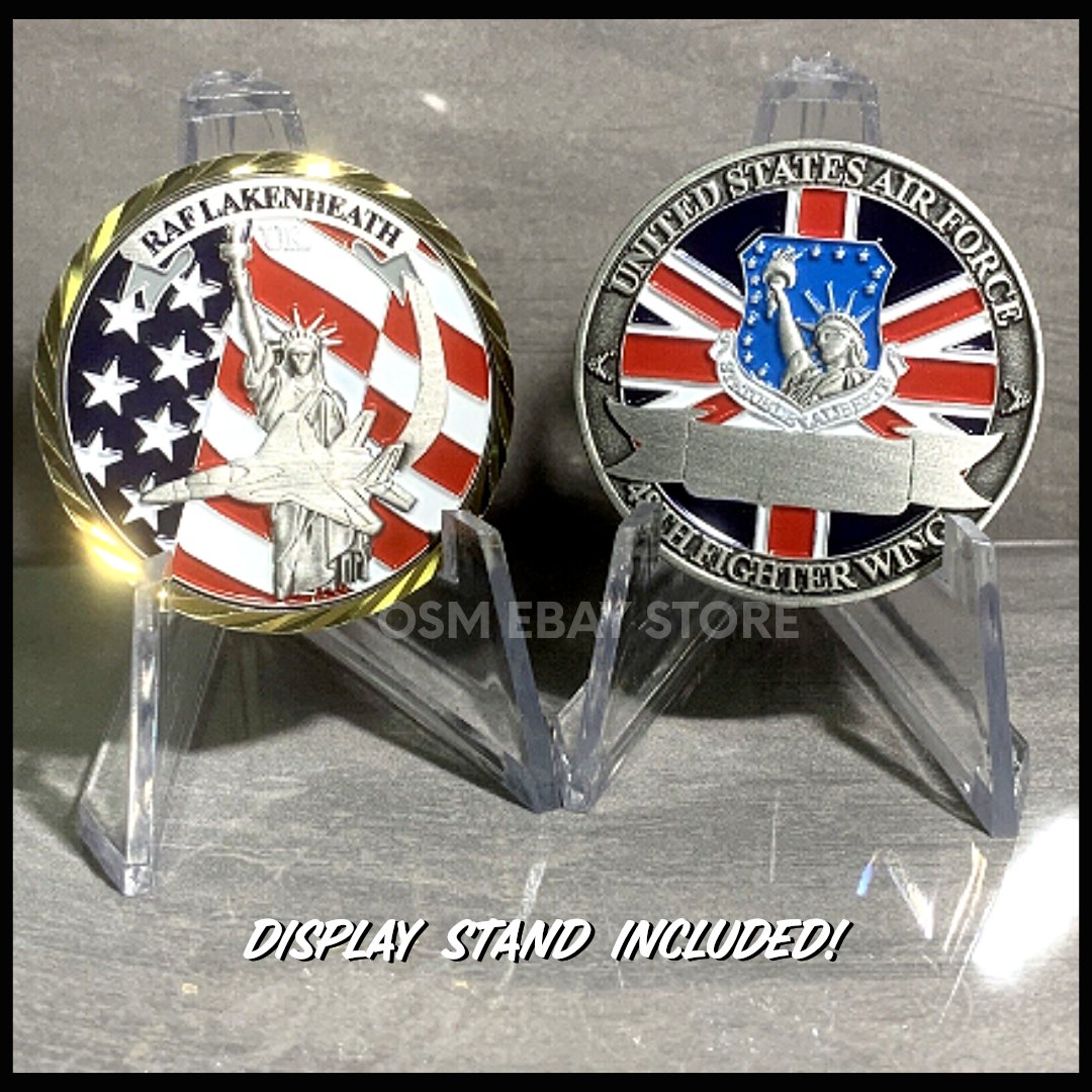 RAF LAKENHEATH UK USAF-USA/UNITED KINGDOM FLAG ROYAL AF CHALLENGE COIN ...