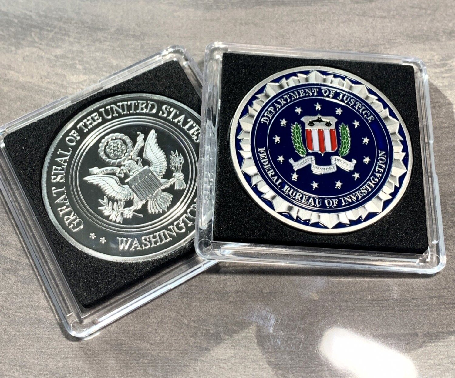 FBI Challenge Coin SILVER Federal Bureau Of Investigation United States ...