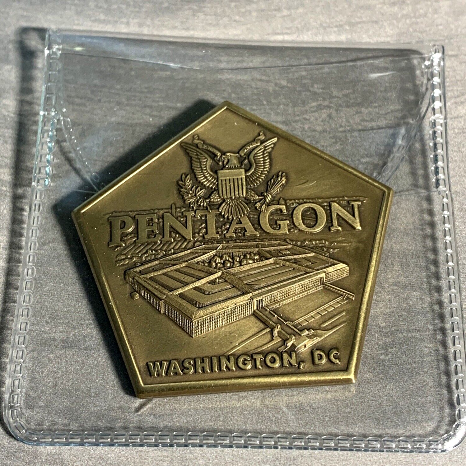 PENTAGON DOD CHALLENGE COIN BRONZE - ARMY, NAVY, AIR FORCE, MARINES