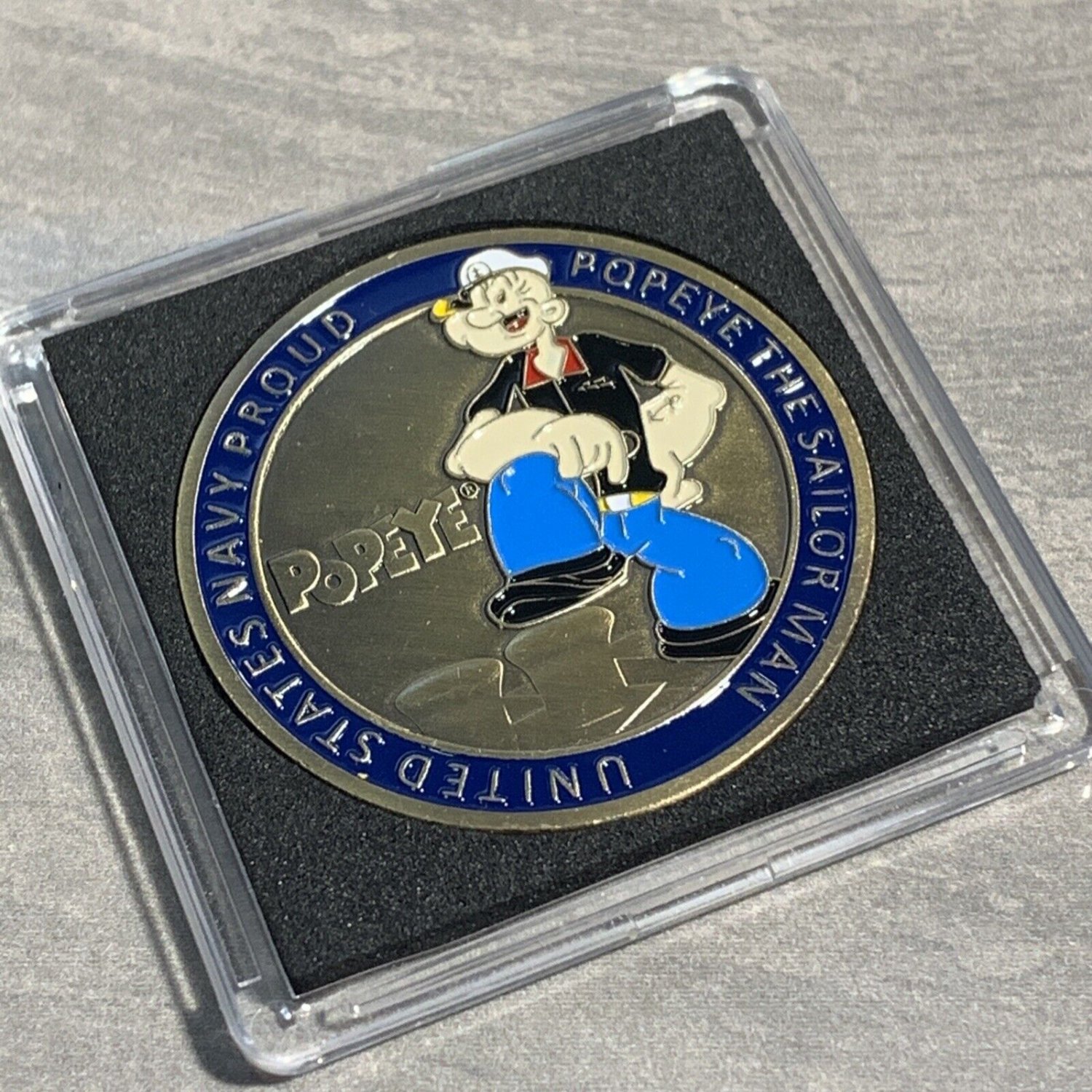 USN POPEYE The Sailor Man US Navy Proud Challenge Coin 40mm - NEW! with ...