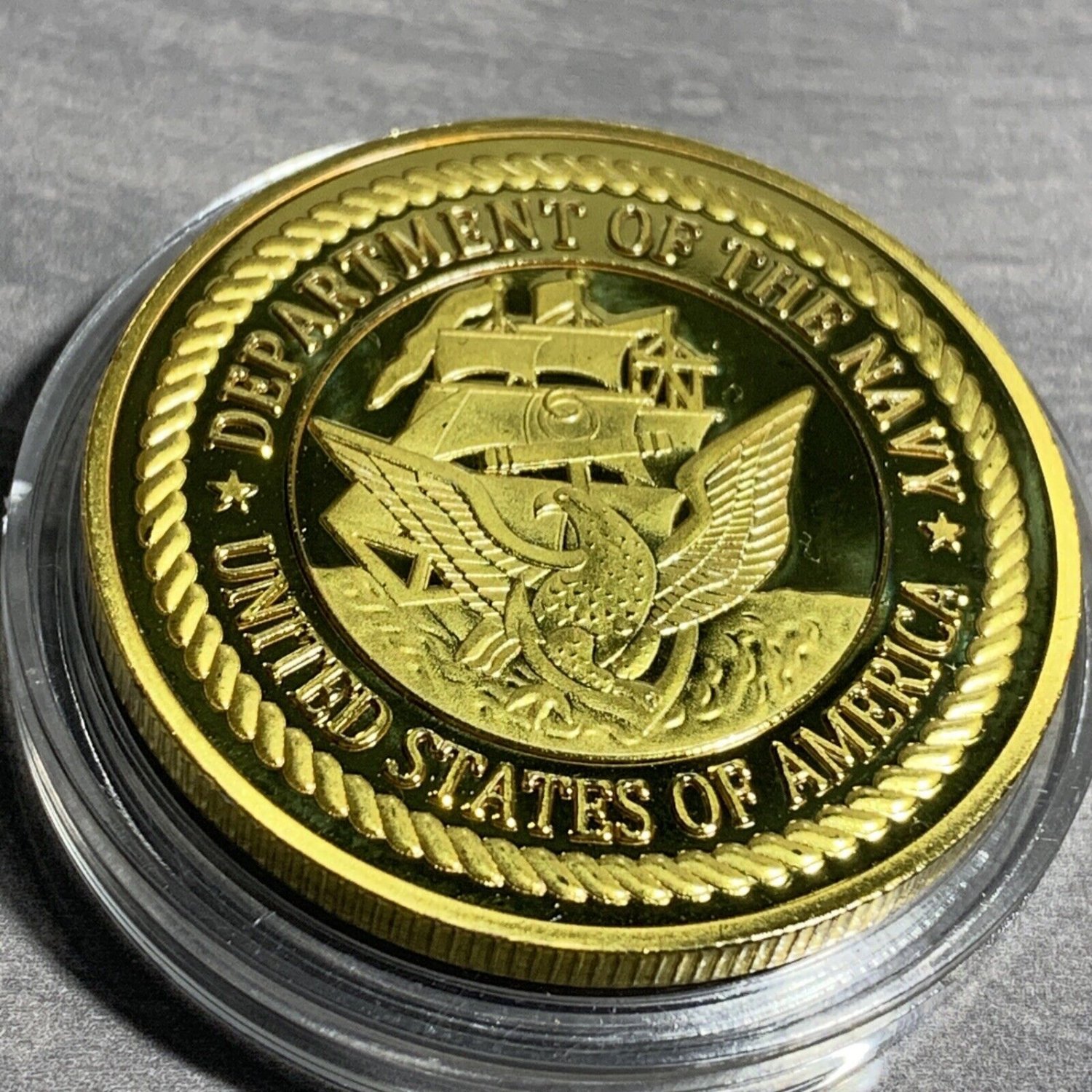US NAVY NCIS Challenge Coin CRIMINAL INVESTIGATION SERVICE NCIS USN