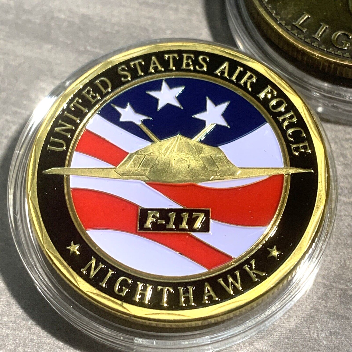 USAF F-15 F-16 F-22 F-35 F-117 STEALTH CHALLENGE COIN LOT OF 5-GREAT SET!