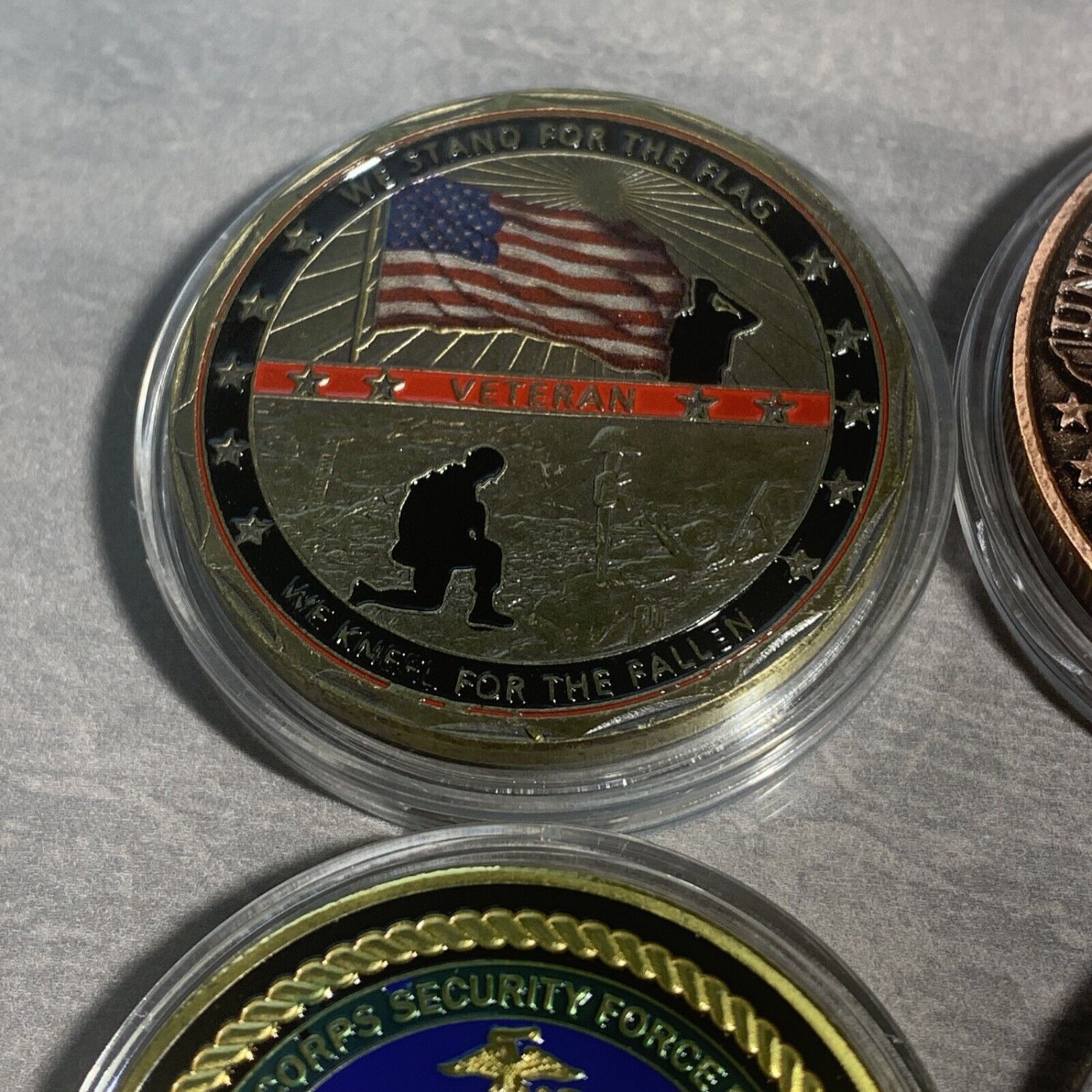 4 Challenge Coin Lot US MILITARY FORCE RECON-VETERAN IN STOCK SHIPS IN ...