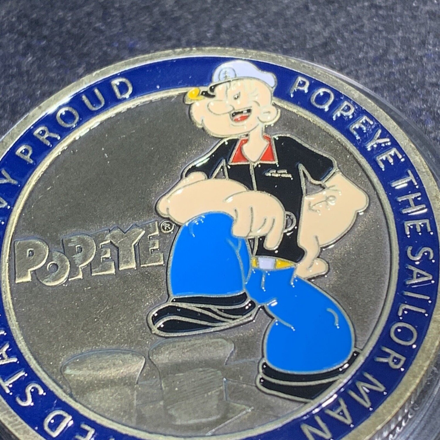 USN POPEYE The Sailor Man US Navy Proud Challenge Coin IN STOCK-SHIPS ...