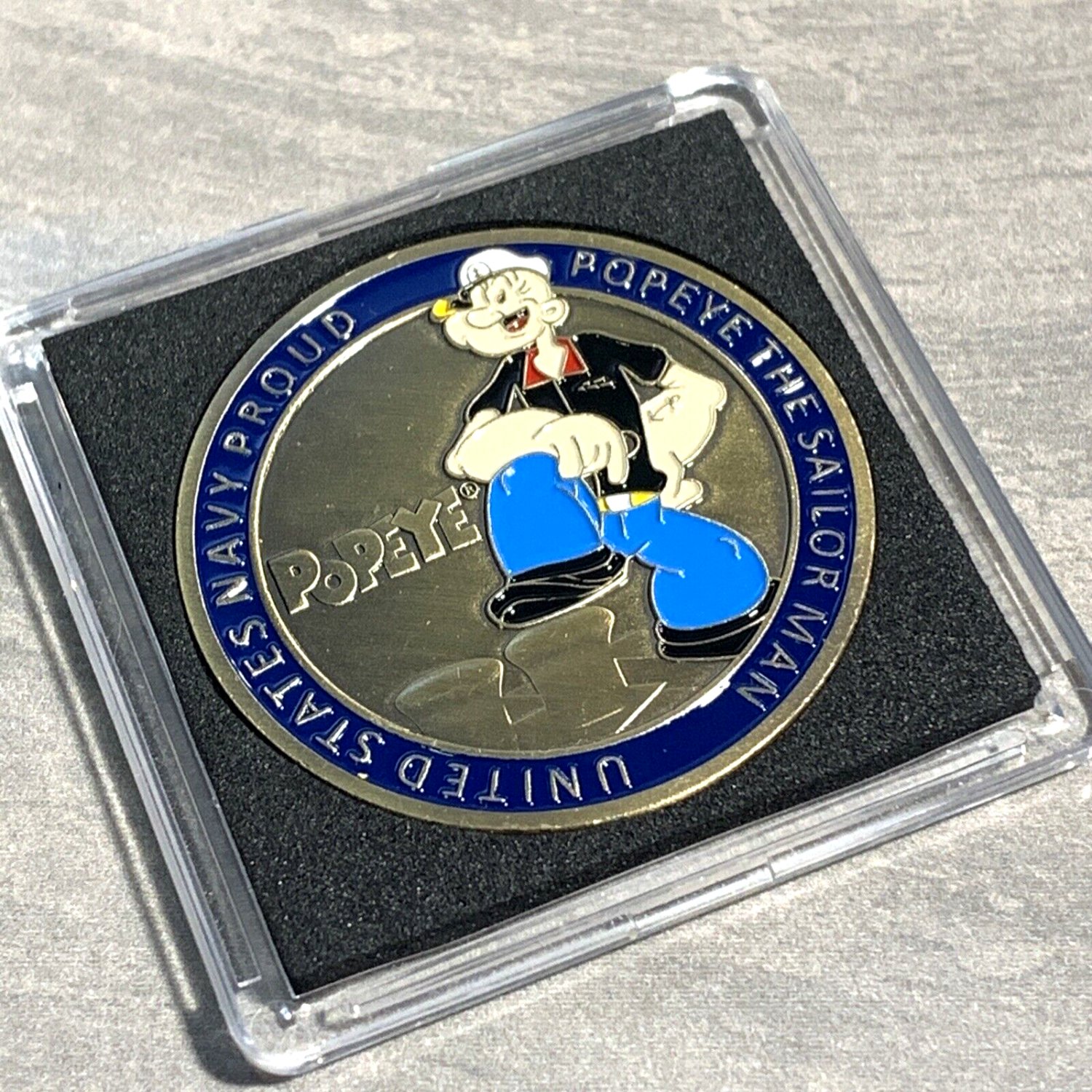 USN POPEYE The Sailor Man USN Proud Challenge Coin w/case IN STOCK ...
