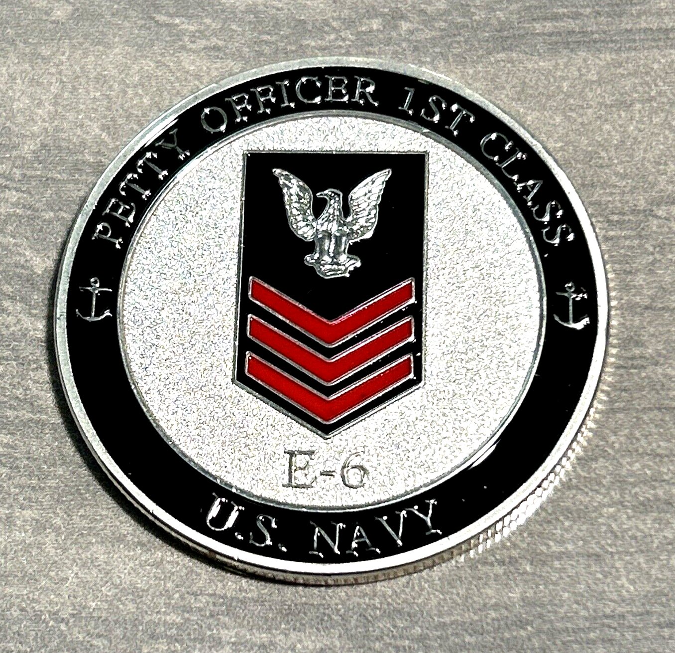 US NAVY PETTY OFFICER 1ST CLASS E-6 Challenge Coin IN STOCK-SHIPS IN 24 ...