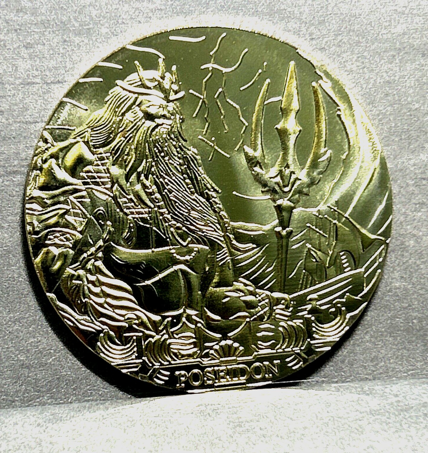 POSEIDEN GOD OF THE SEAS Challenge Coin IN STOCK! SHIPS IN 24HRS!