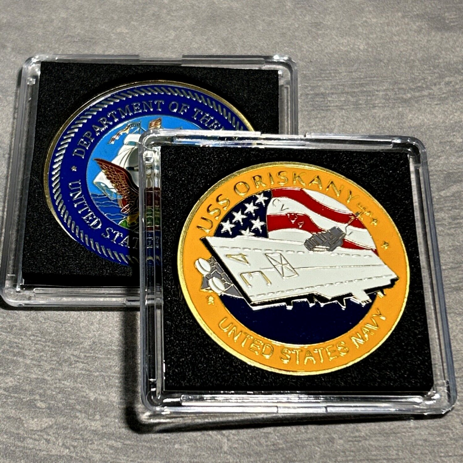 USS ORISKANY - CV-34 Challenge Coin United States Navy USN 40mm with ...