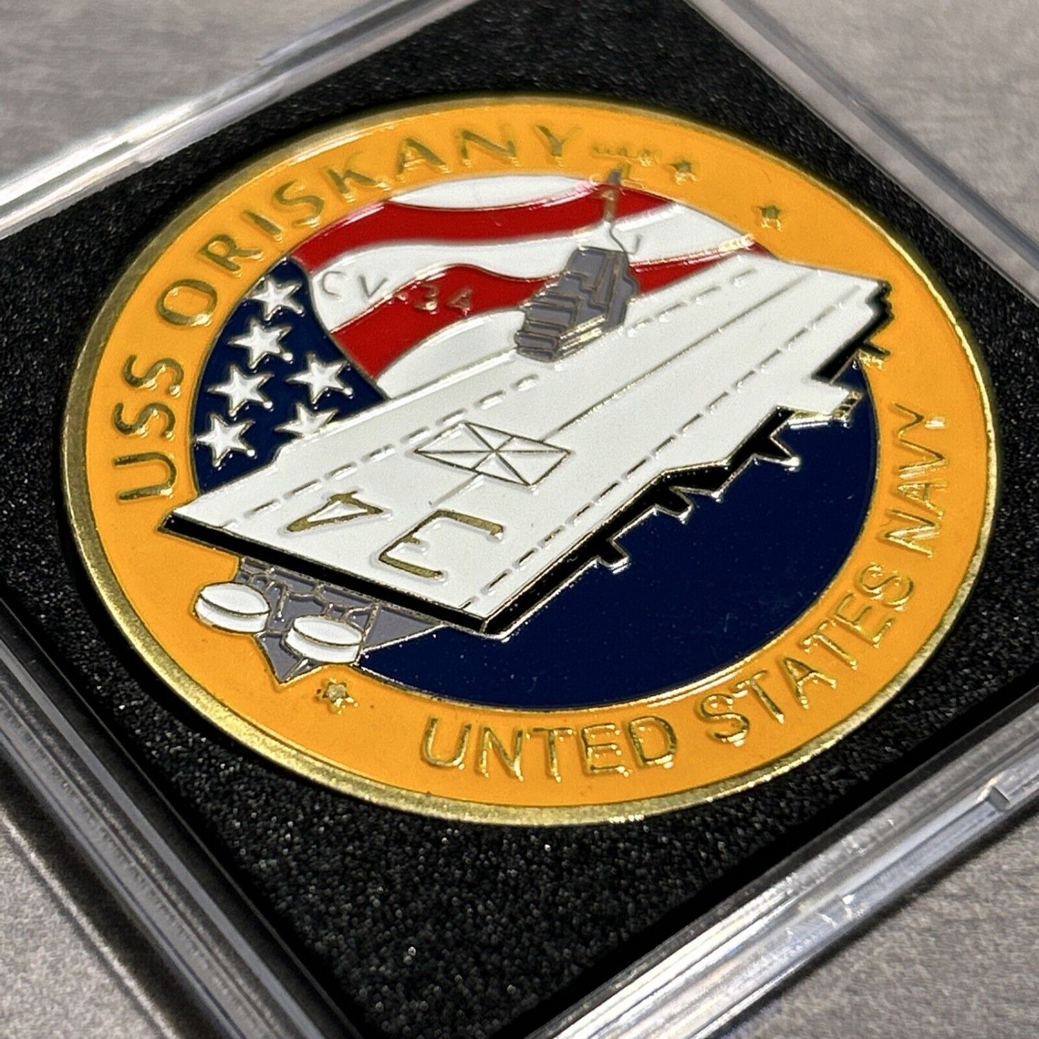 USS ORISKANY - CV-34 Challenge Coin United States Navy USN 40mm with ...