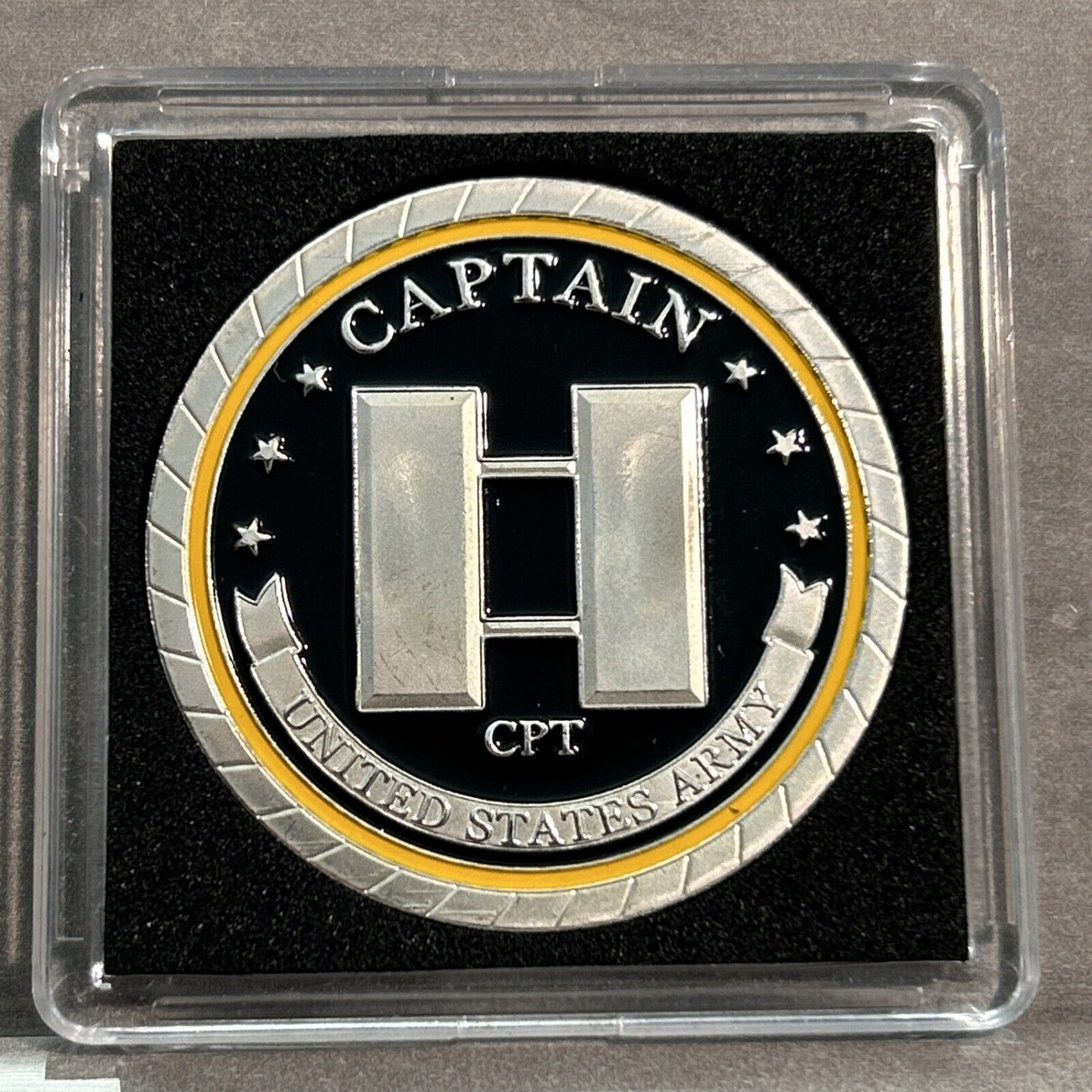 US ARMY CAPTAIN Challenge Coin with case-SHIPS WITIN 24 HRS!