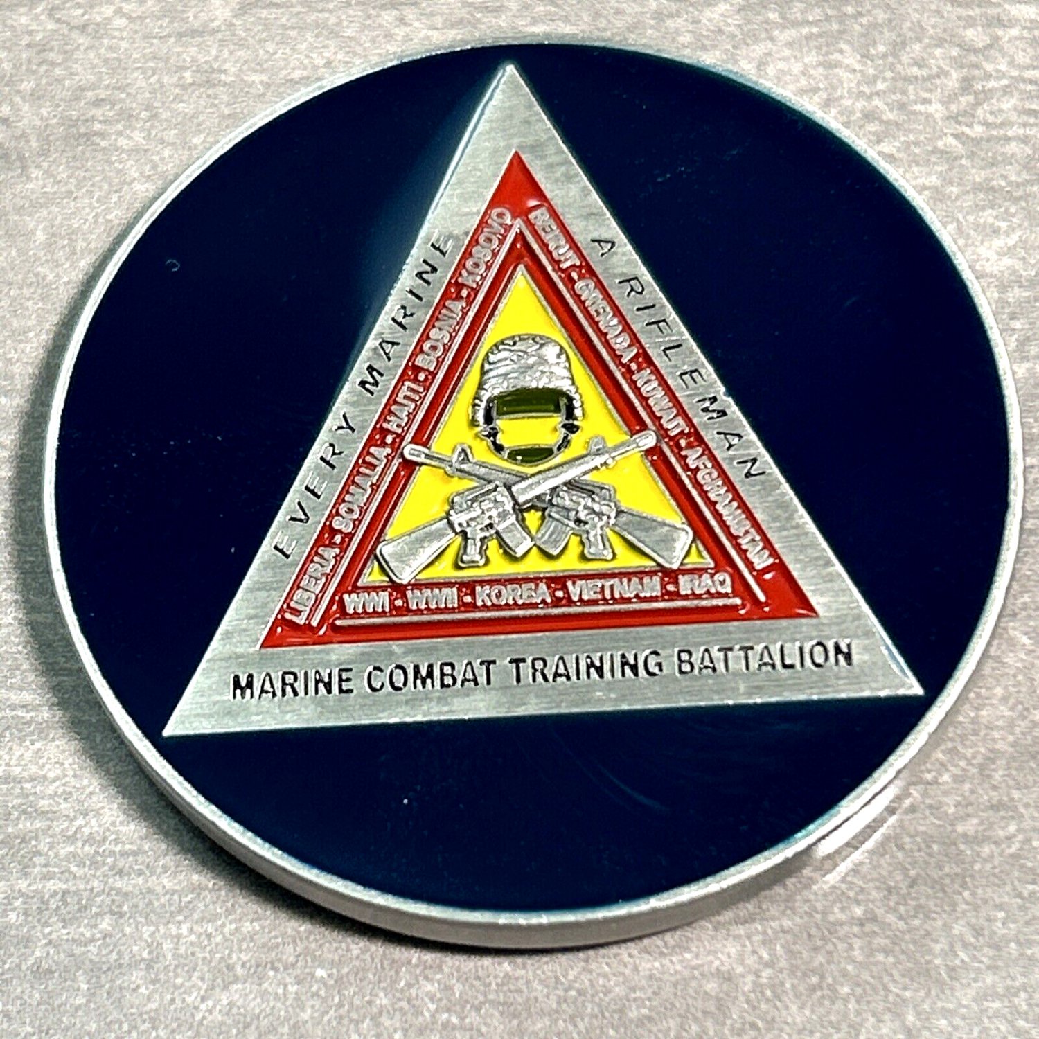 MARINE CORPS USMC SCHOOL OF INFANTRY CAMP LEJEUNE SC 1.75" CHALLENGE ...