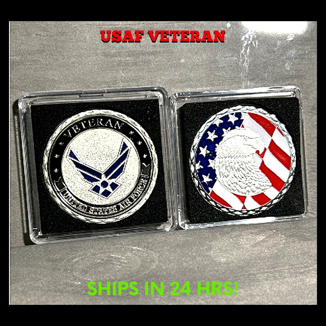 USAF VETERAN Challenge Coin United States AIR FORCE USAF WITH CASE!