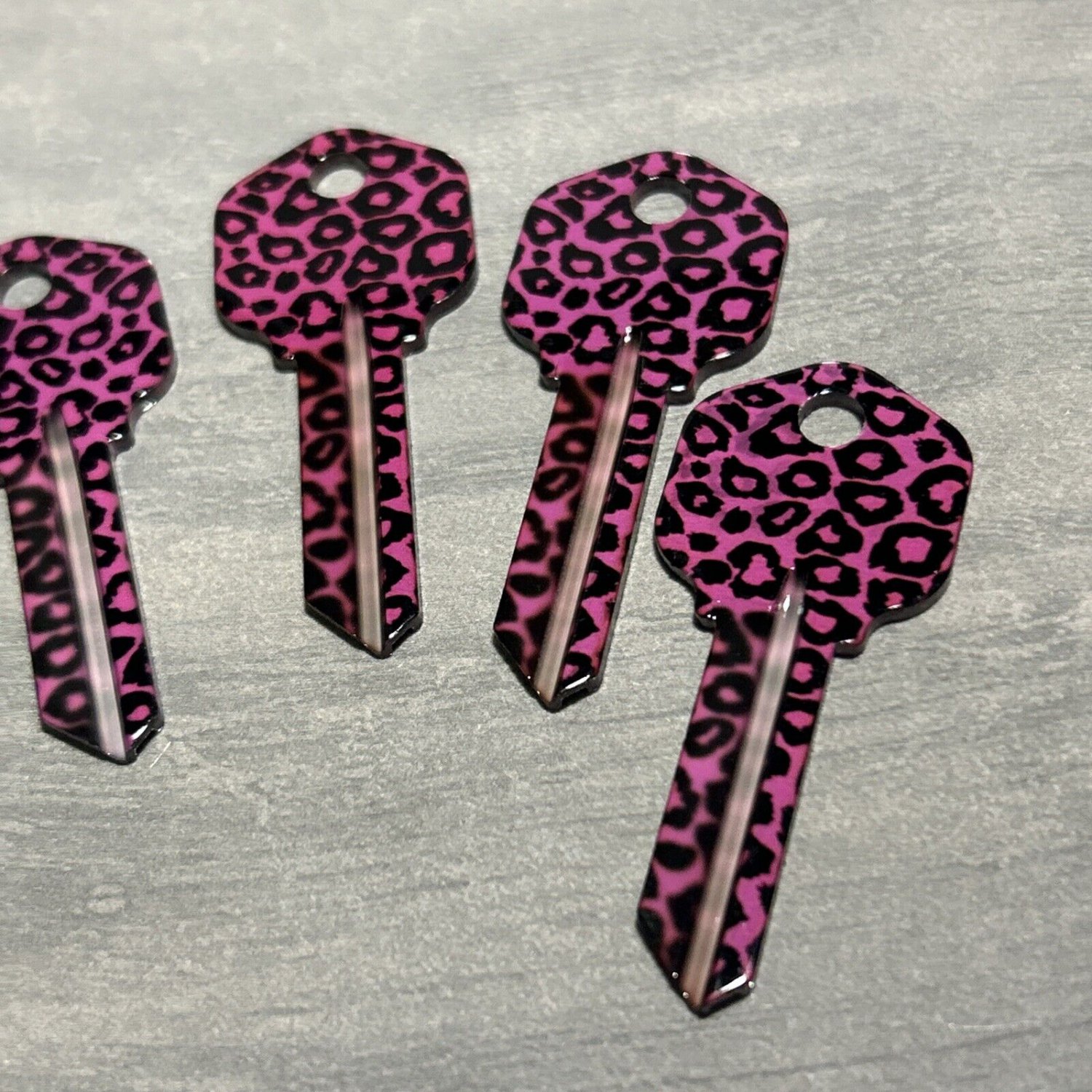 5X PINK LEOPARD Uncut NEW House Key Blank-HOME HOUSE KEYS KWIKSET KW-1