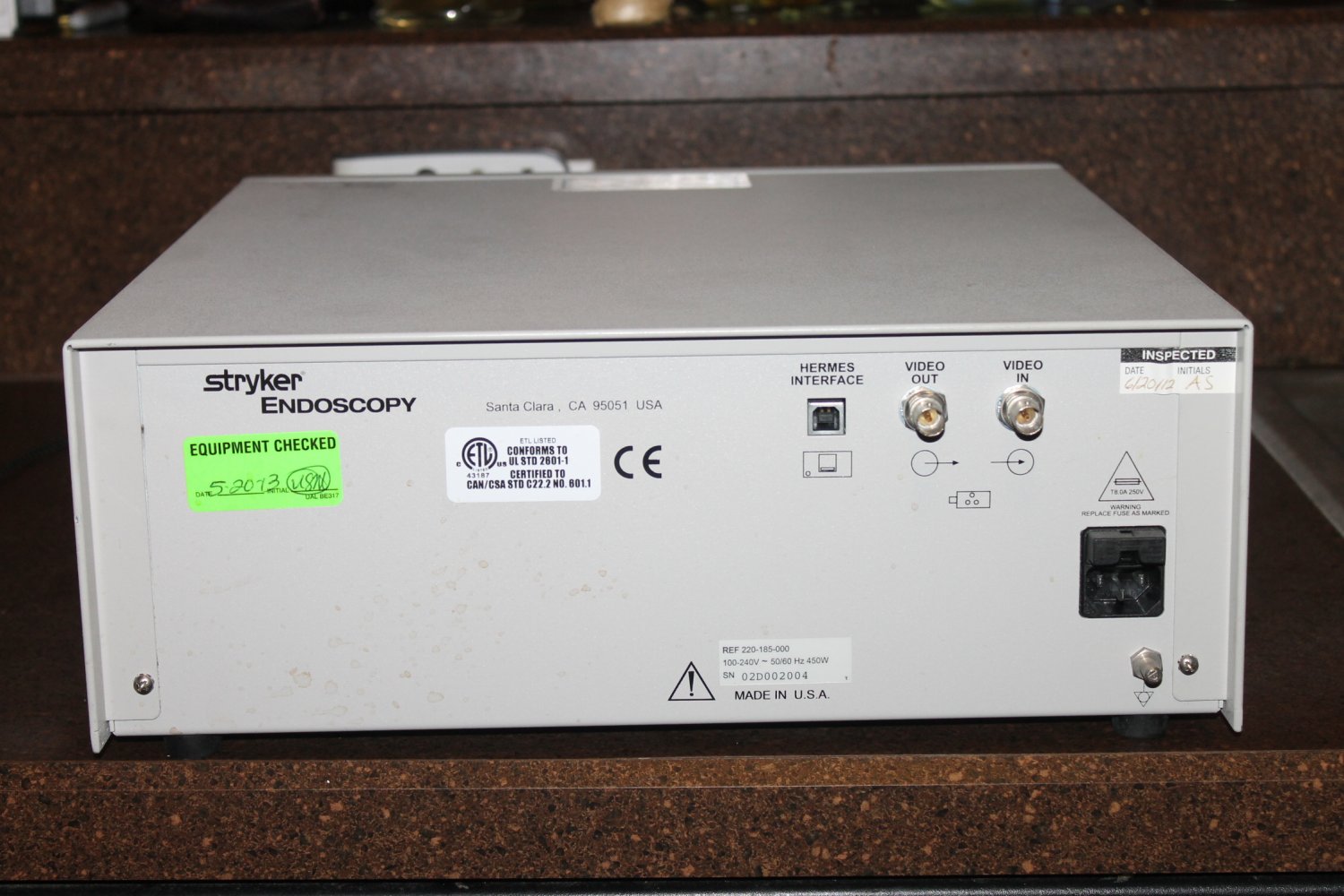 Stryker Model X6000 Xenon Light Source powers on clean 12/18