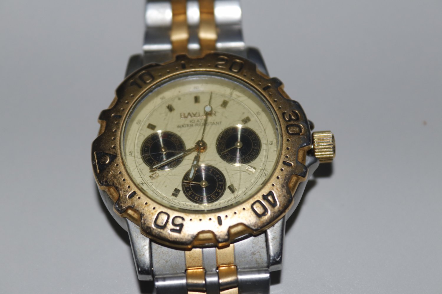 vintage baylor watch chronograph with jewels attic find -as is- 9/19