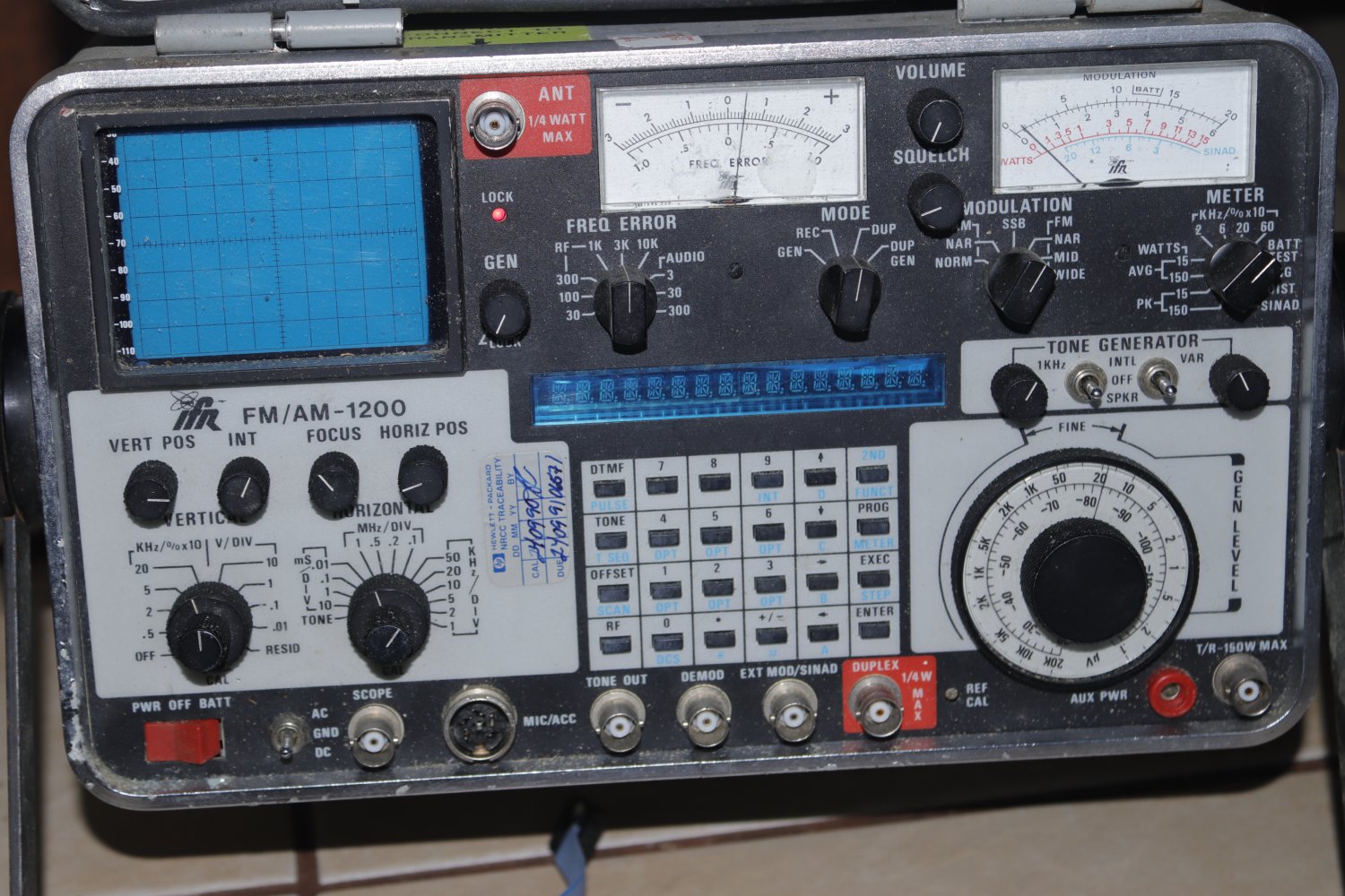 Aeroflex IFR 1200 AM/FM Spectrum Analyzer Communication Service Monitor ...