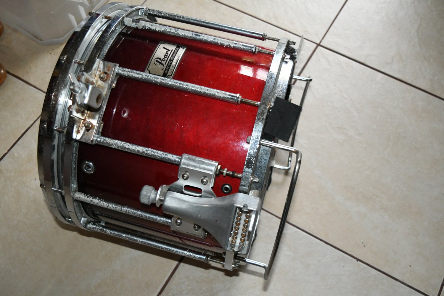 Pearl Free Floating Marching Snare Lacquer Wood 15x13 Inch #3 rare 515 ...