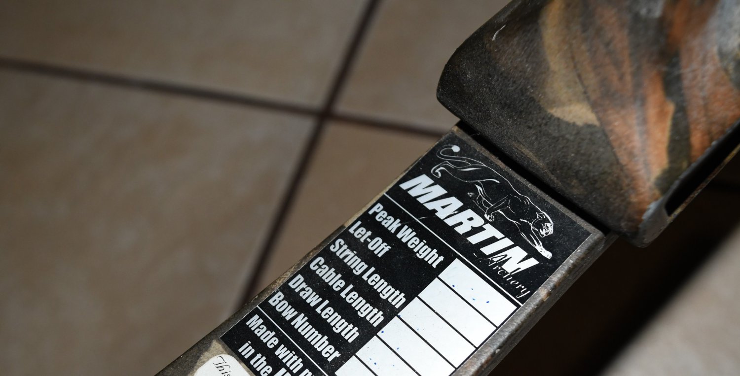 martin jaguar compound hunting bow very rare 515c1 2/22