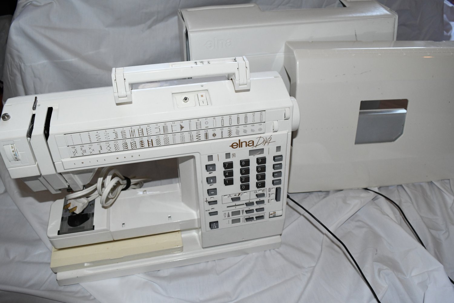 Elna 8000 Diva computerized sewing machine good motor -rare- read- 3/22 ...