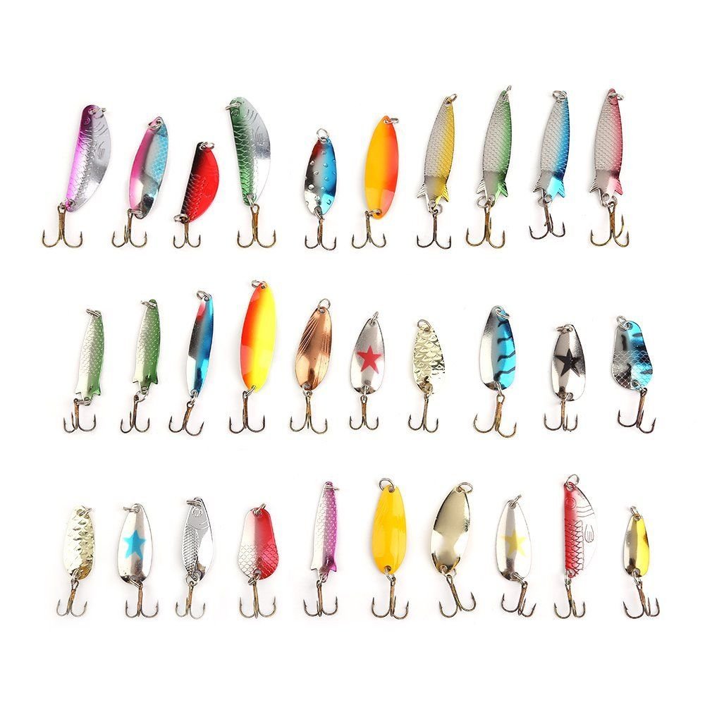 Lot 30 PCS Fishing Lures Crankbaits Hooks Minnow Baits Tackle New