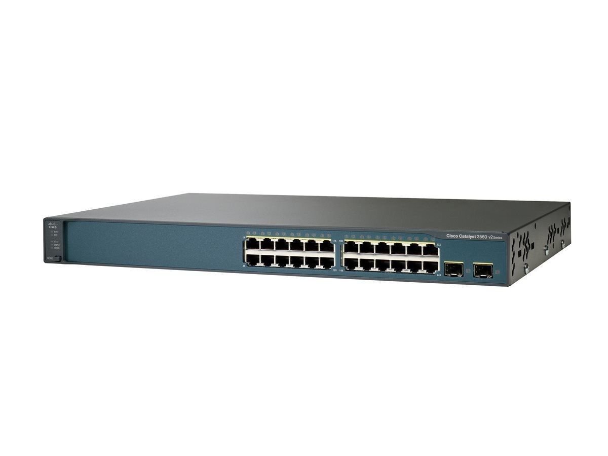 Original Cisco 24 Port 2 Sfp Fast Ethernet Switch Ws C3560v2 24ts S